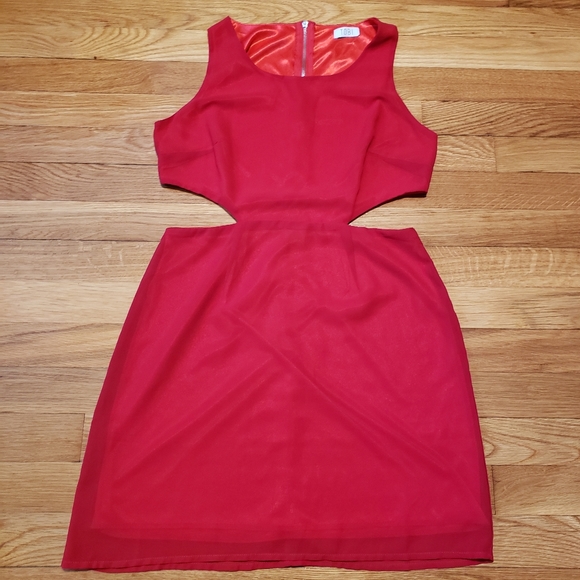 Tobi | Dresses | Tobi Small Red Cutout Mini Dress | Poshmark